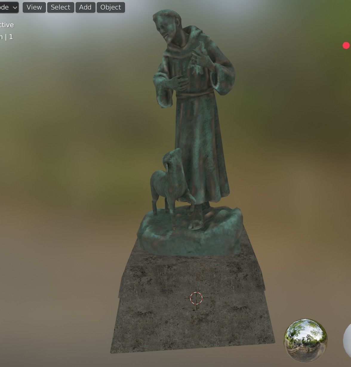 3D model monk lamb statue VR / AR / low-poly | CGTrader