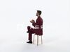 3D model Posture 19K Clapping Sitting Elegant Business Man VR / AR ...