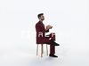 3D model Posture 19K Clapping Sitting Elegant Business Man VR / AR ...