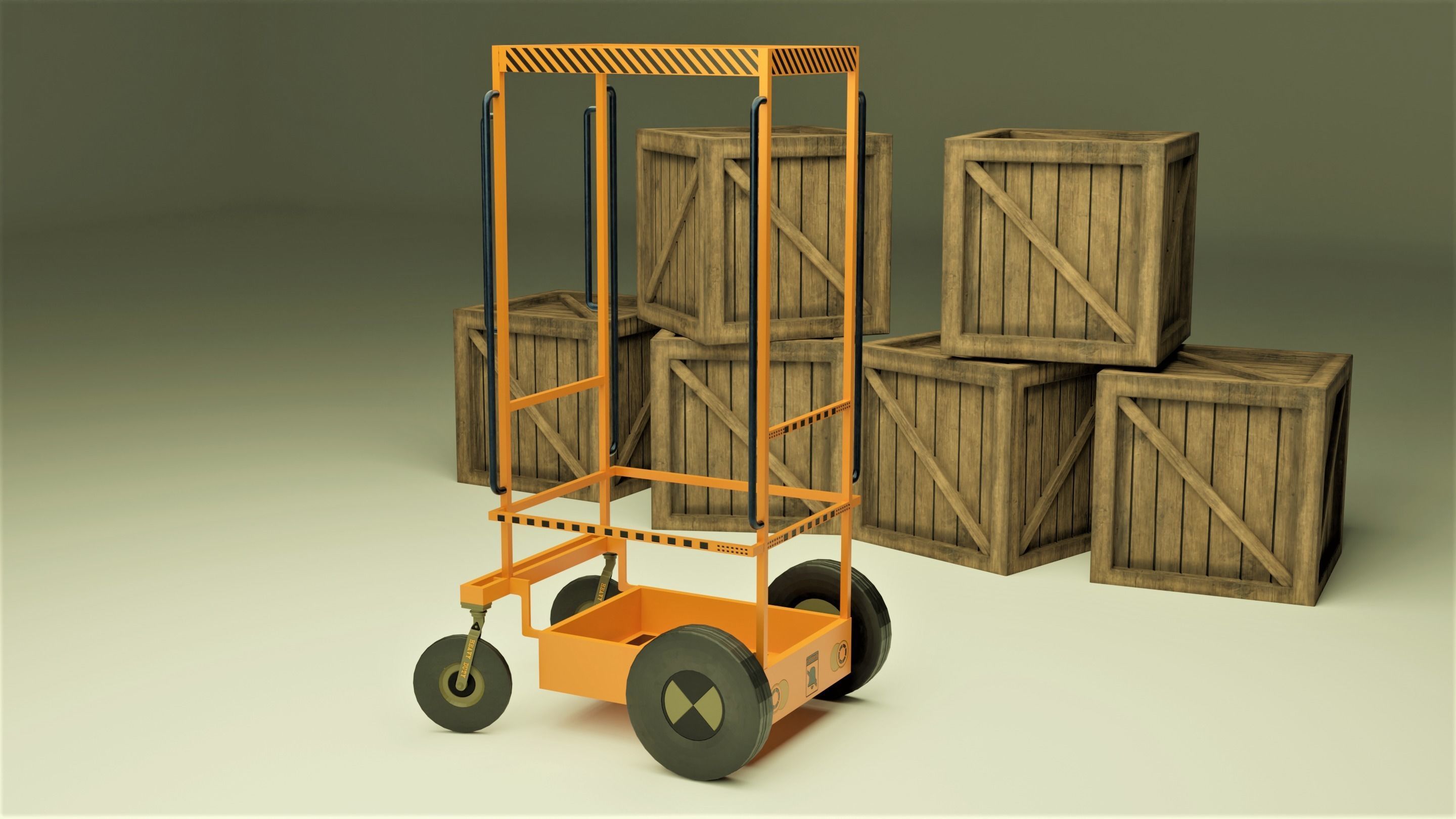 3D model Industrial Mini Cart VR / AR / low-poly | CGTrader