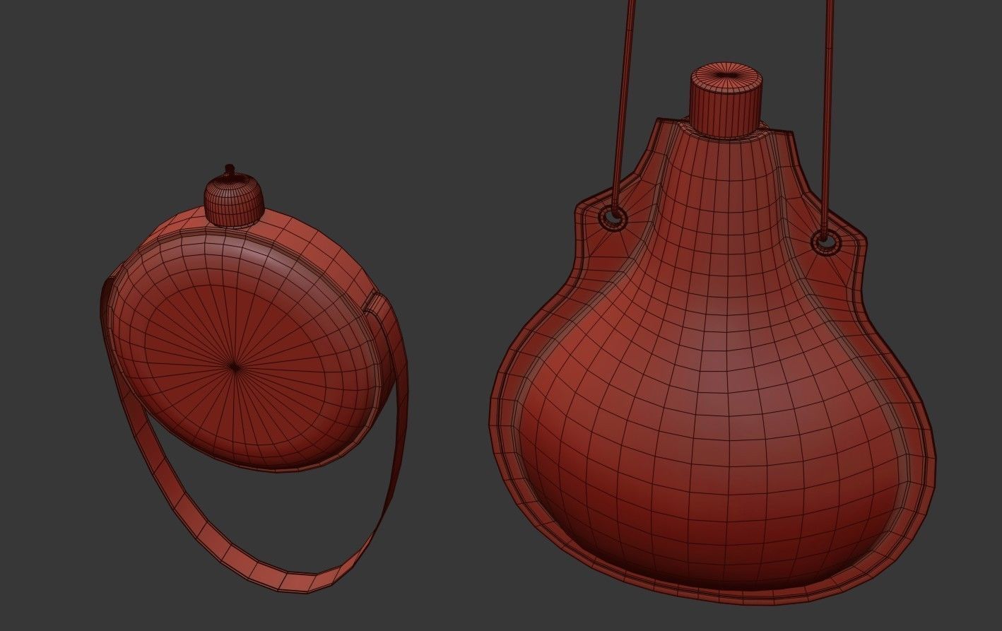 3D model Leather Bottle And Steel Bottel VR / AR / low-poly | CGTrader