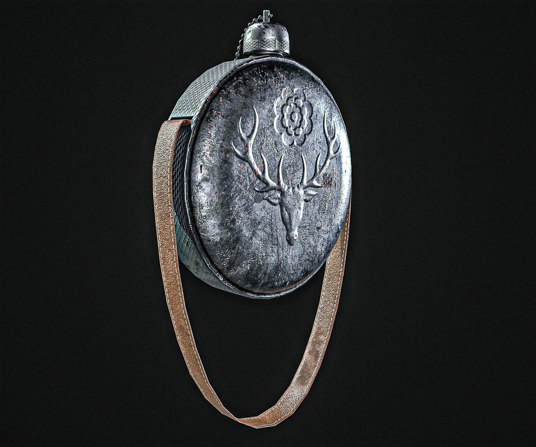 3D model Leather Bottle And Steel Bottel VR / AR / low-poly | CGTrader