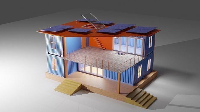 House container free 3D model | CGTrader