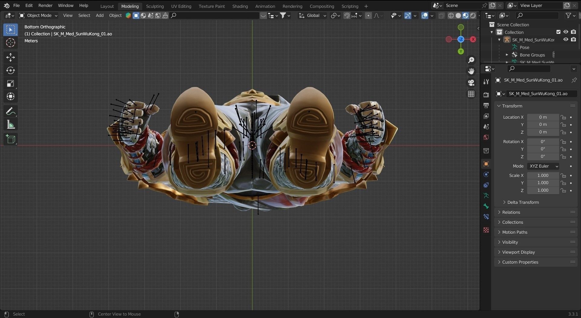 Wukong - Fortnite skin 3D model animated rigged | CGTrader