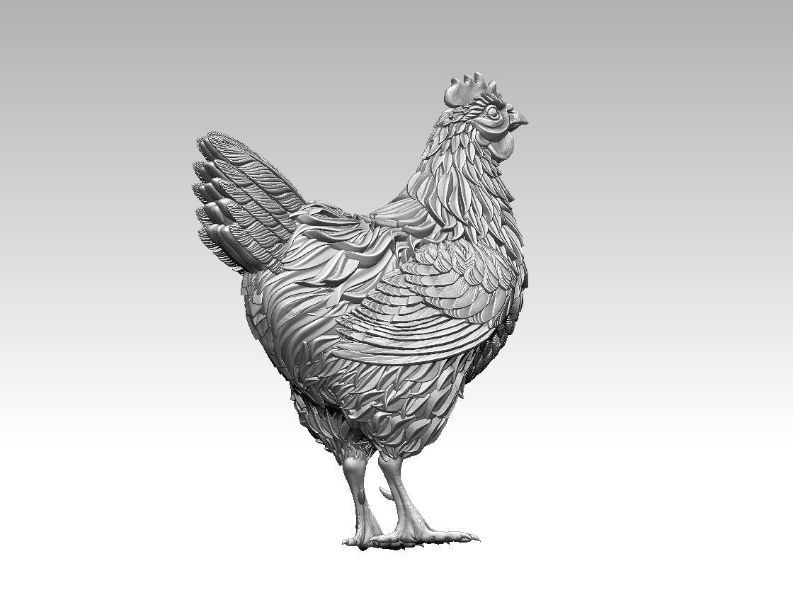 hen statue 3D model 3D printable | CGTrader