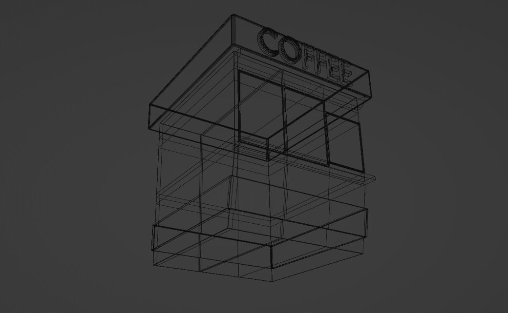 coffee stall 3d model 3D model | CGTrader