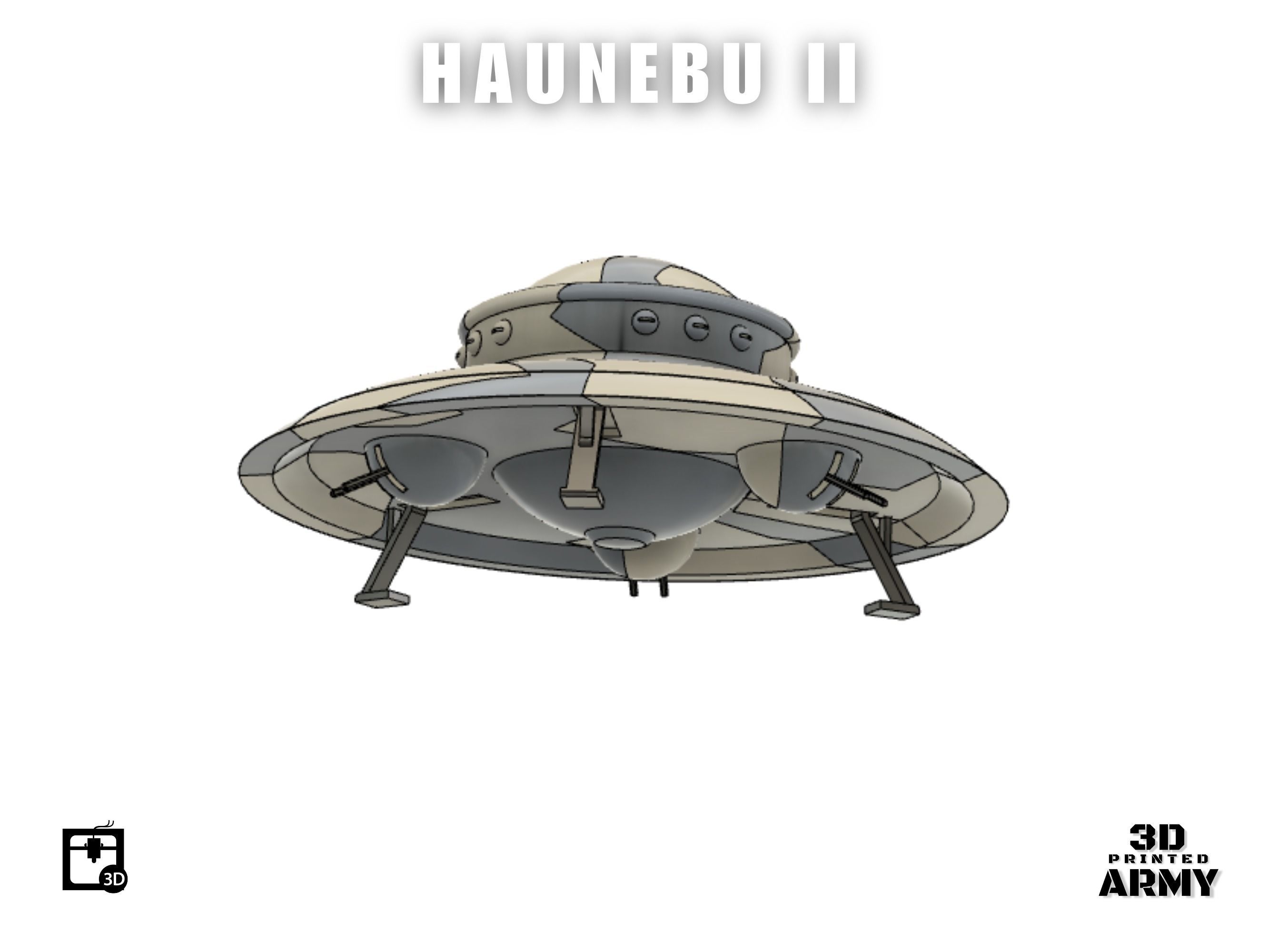German WW2 UFO - Haunebu 2 - STL files 3D print 3D model 3D printable ...