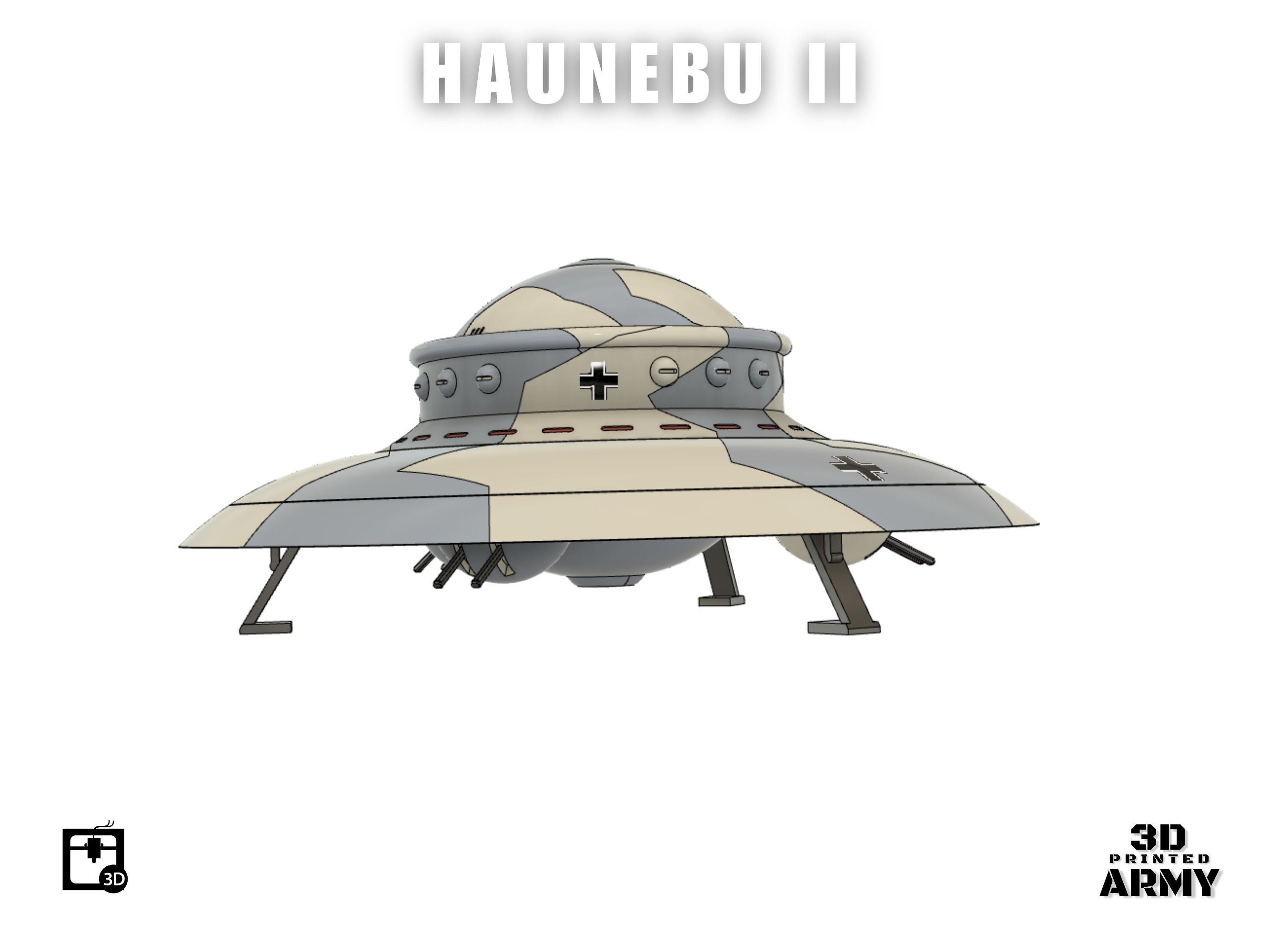 German WW2 UFO - Haunebu 2 - STL files 3D print 3D model 3D printable ...