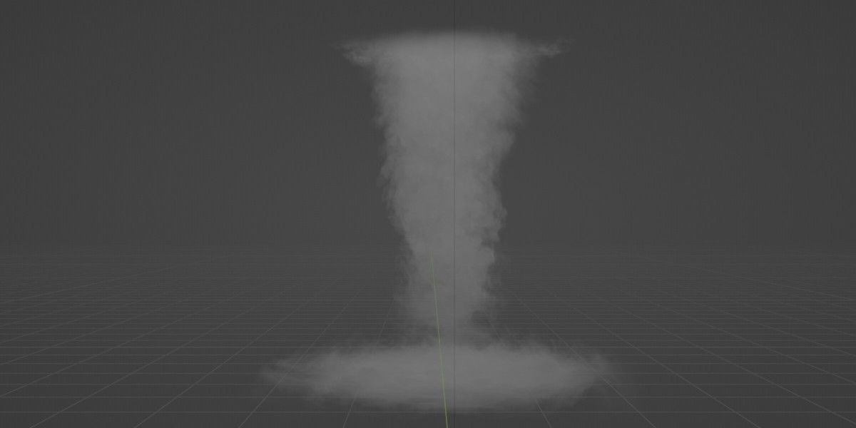Animated Looping VDB Tornado with Ground Swirl - 900 Frames 3D model ...