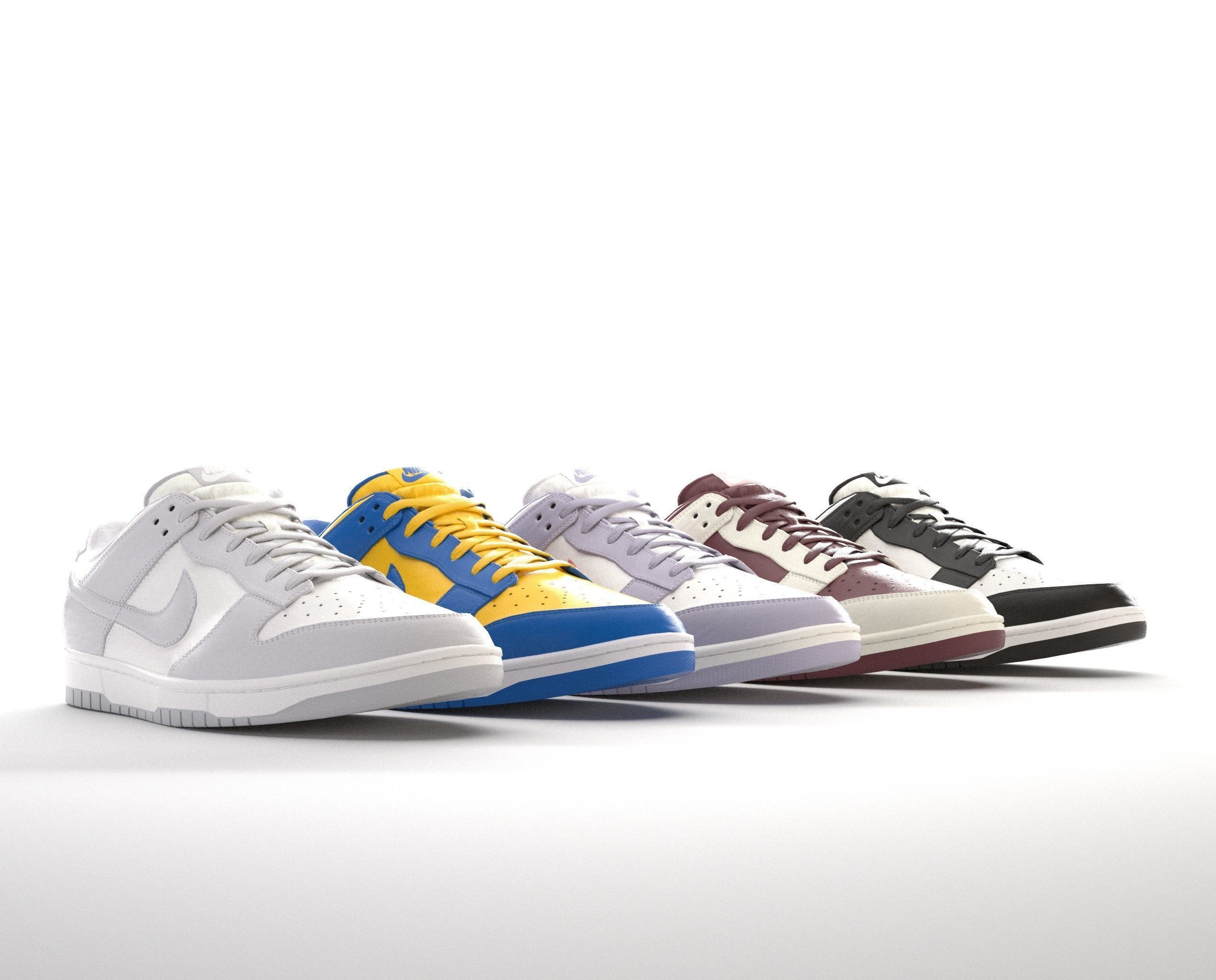 3D model Nike Dunk Low Variety Pack VR / AR / low-poly | CGTrader