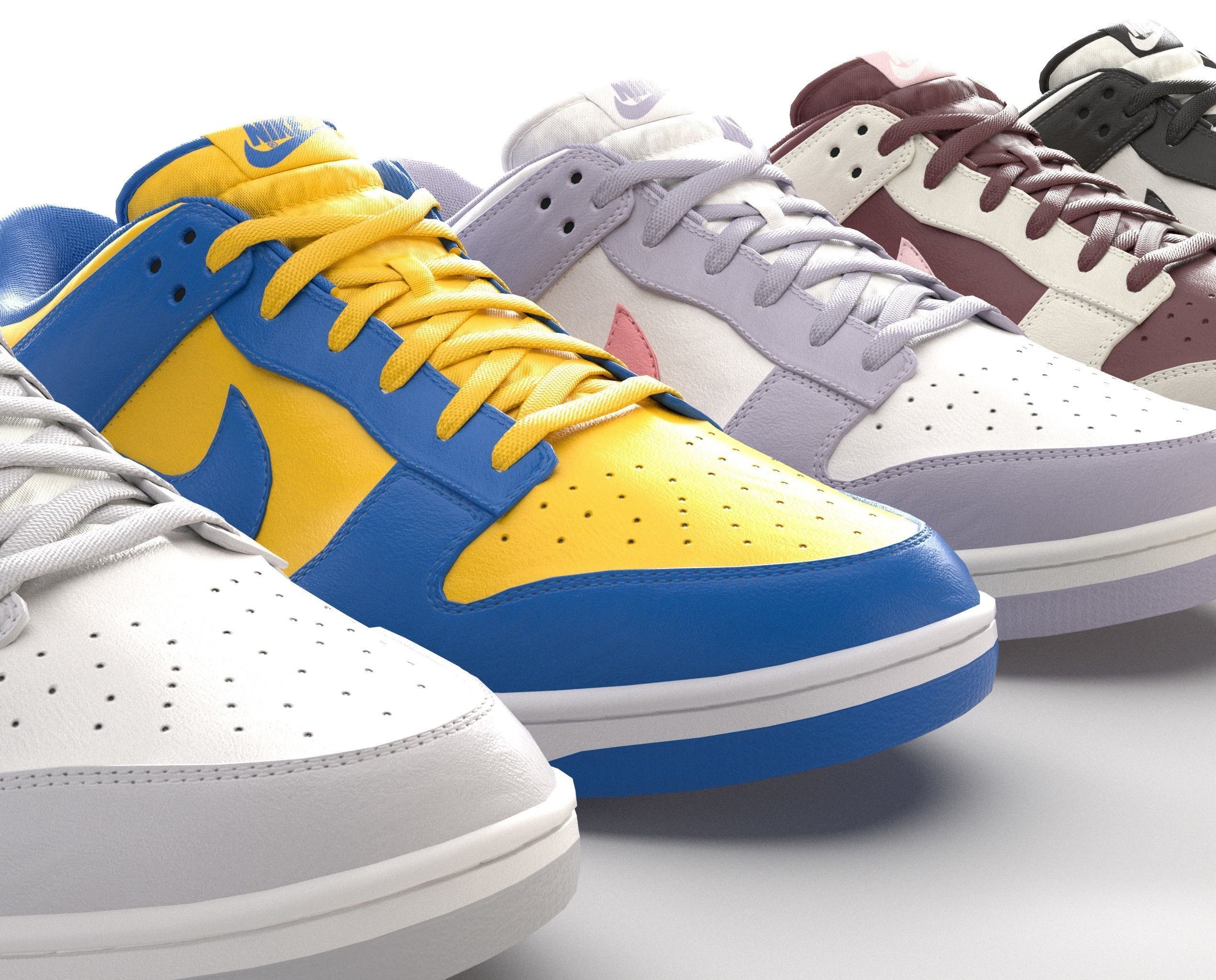 3D model Nike Dunk Low Variety Pack VR / AR / low-poly | CGTrader