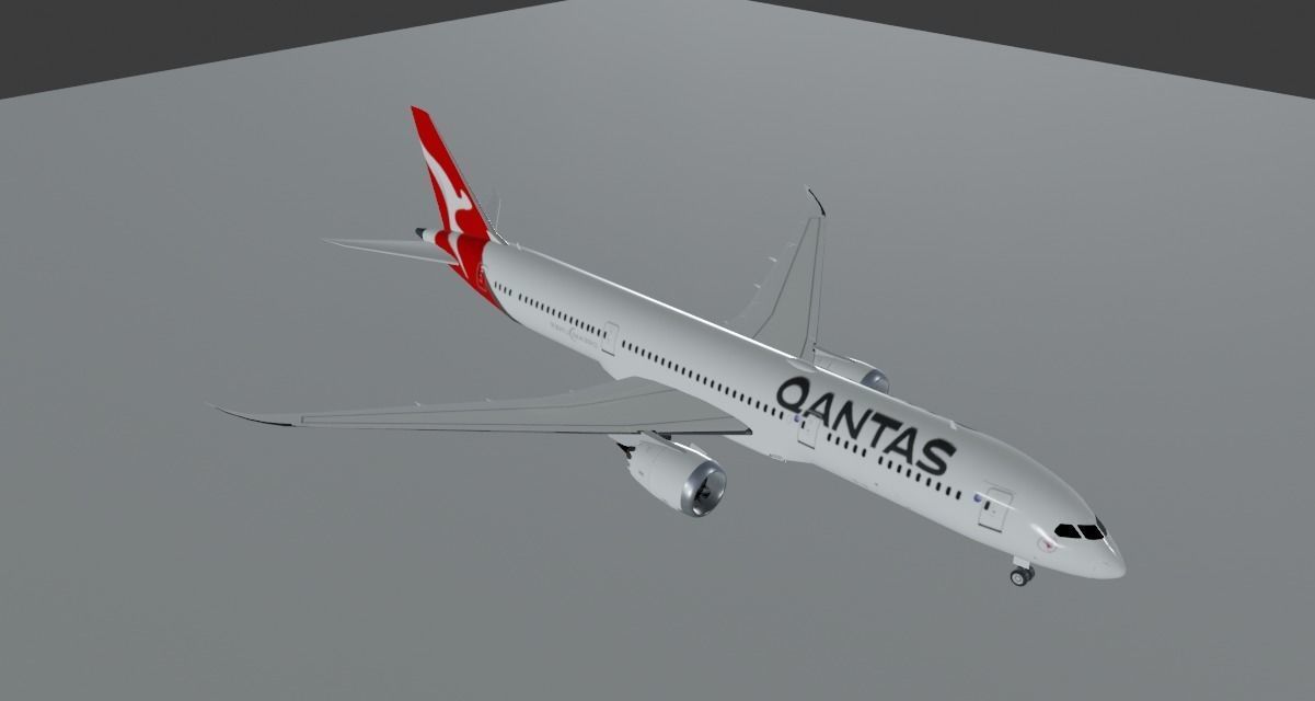 3D model Qantas Boeing 787 9 Dreamliner 3D Model VR / AR / low-poly ...