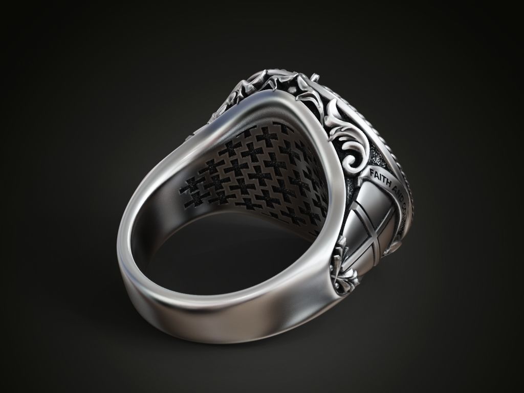 Ring Saint George and the Dragon 3D model 3D printable | CGTrader