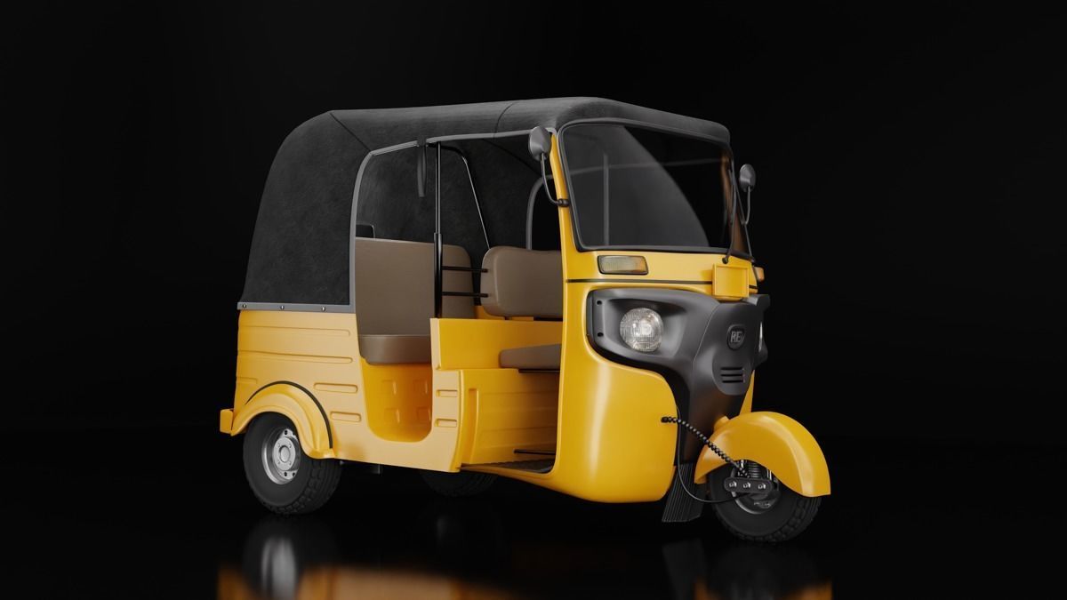 Auto Rickshaw Bajaj Tricycle Keke Napep 3D model | CGTrader