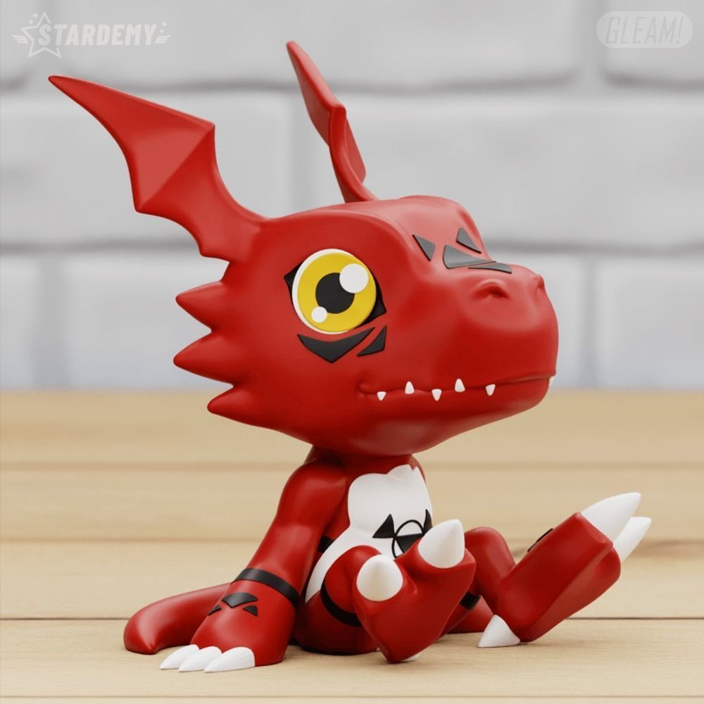 guilmon chibi digimon tamers 3D model 3D printable | CGTrader