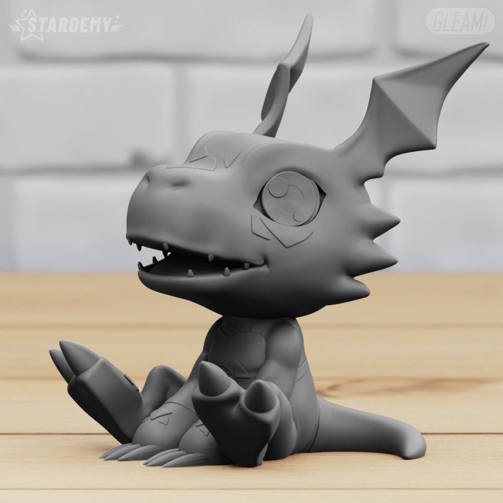 guilmon chibi digimon tamers 3D model 3D printable | CGTrader