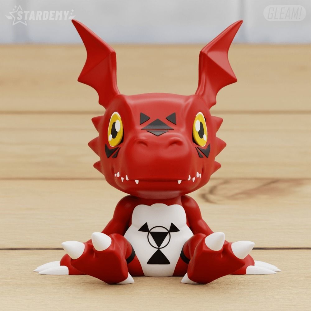 guilmon chibi digimon tamers 3D model 3D printable | CGTrader