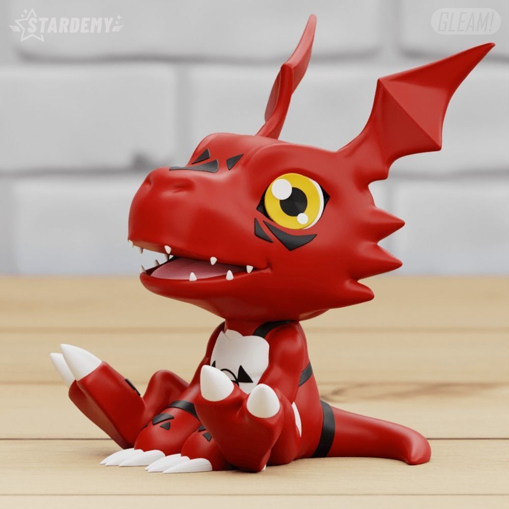 guilmon chibi digimon tamers 3D model 3D printable | CGTrader