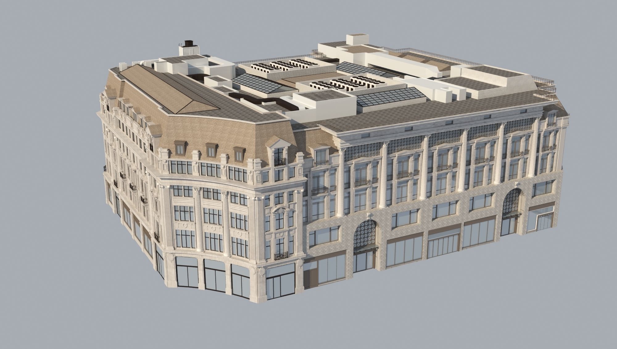 8 European style buildings 3D model | CGTrader