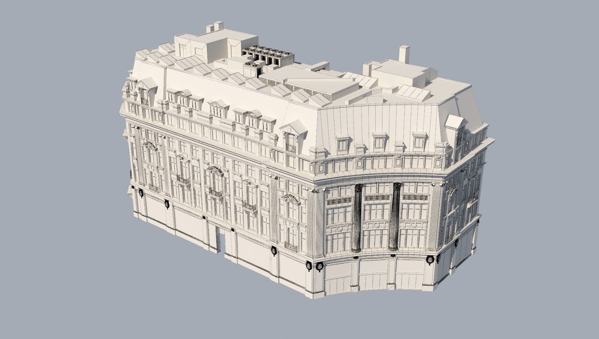 8 European style buildings 3D model | CGTrader