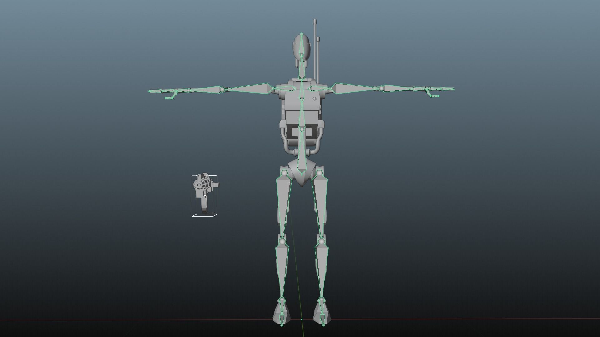 B1 Battle Droid Rigged 3D Asset - Clone Wars style 3D model rigged ...