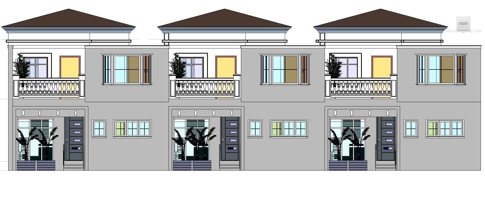 3D model Three Block apartment Building VR / AR / low-poly | CGTrader