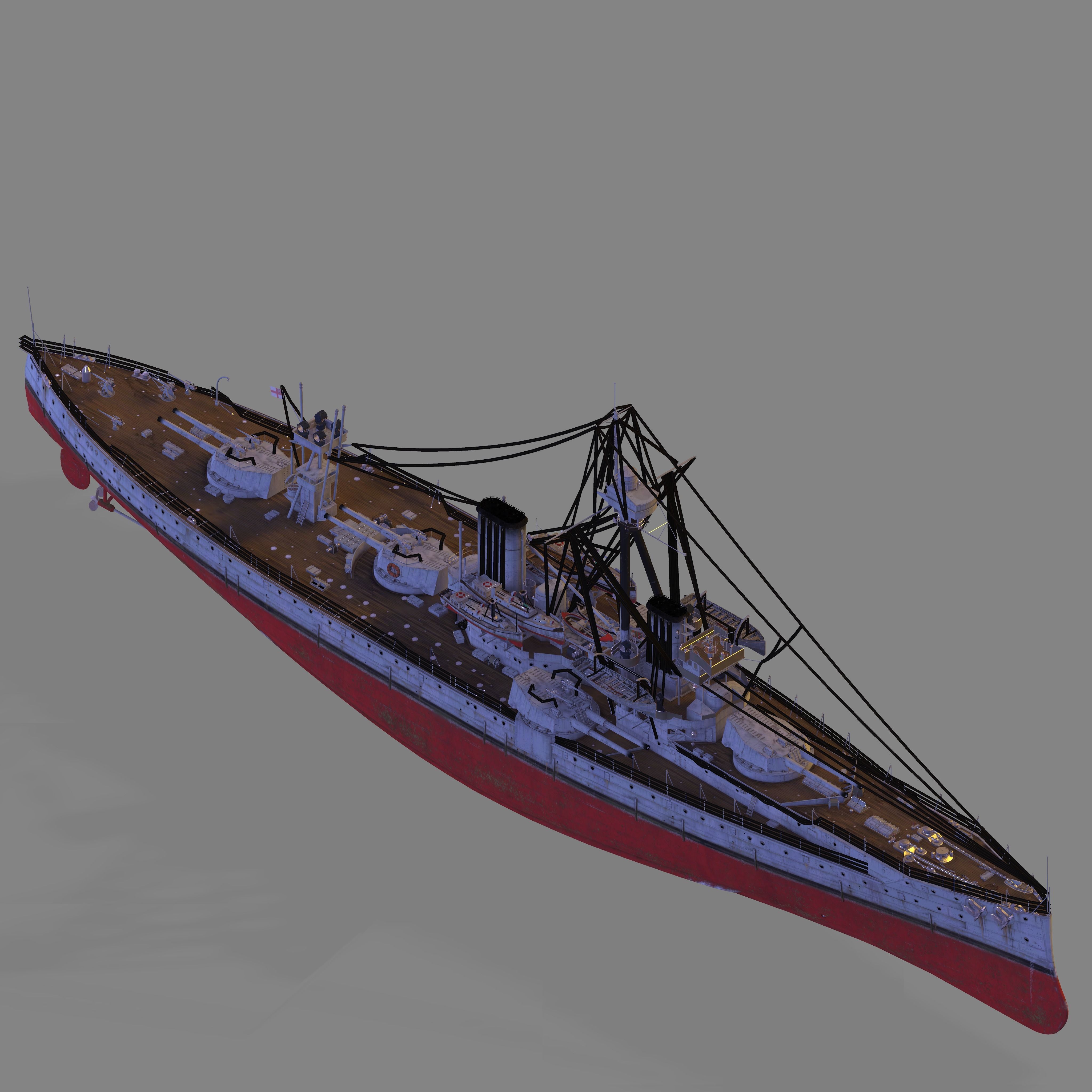 HMS Dreadnought 3D model | CGTrader