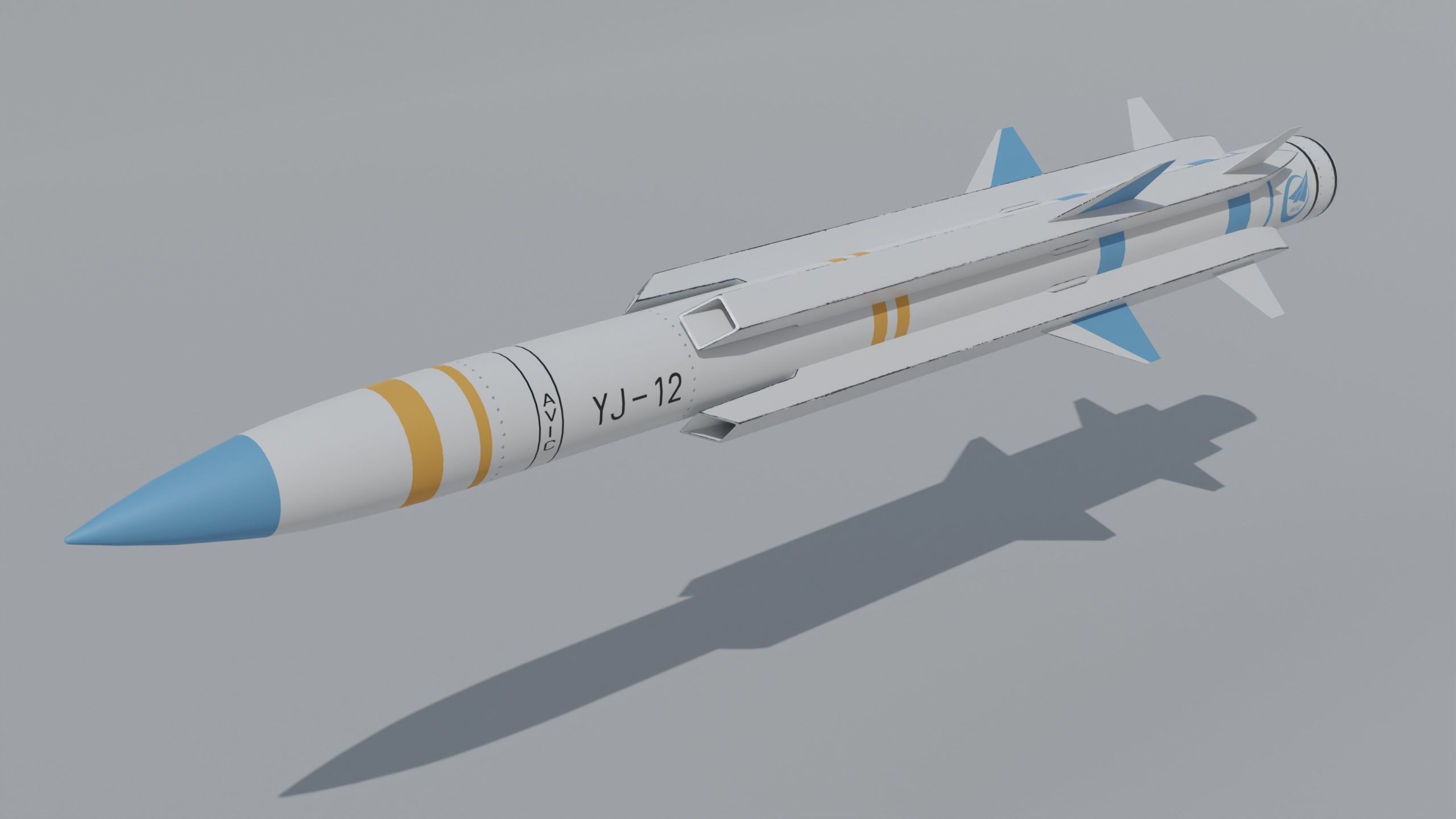 Eagle Strike YJ 12 anti ship missile PBR 4K texture 3D model | CGTrader