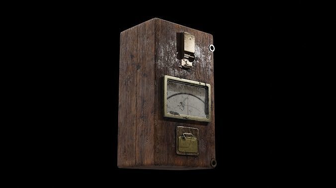 3D model Vintage electrometer device model VR / AR / low-poly | CGTrader