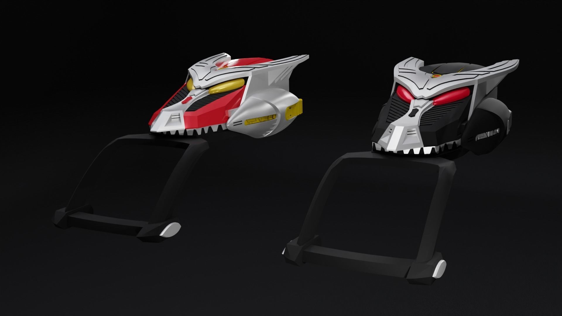 Dragvisor and DarkDragvisor Kamen rider Ryuki and Ryuga 3D model | CGTrader