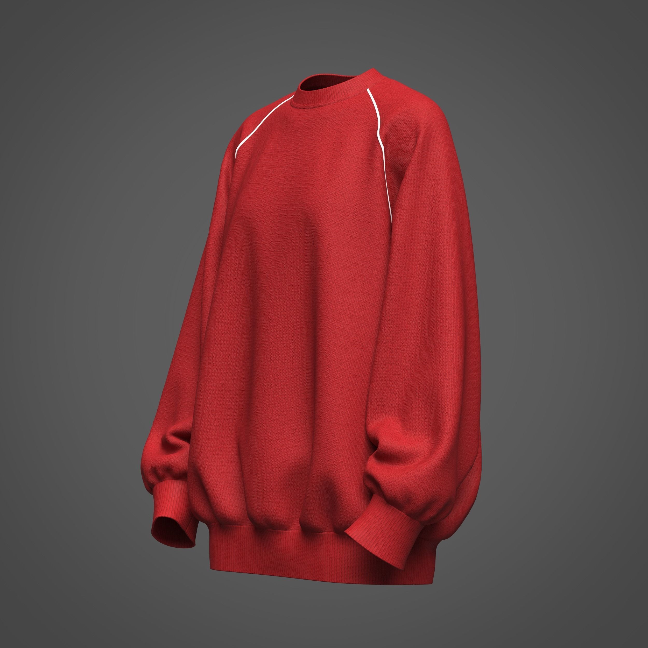 Women Oversized Sweatshirt 3D model animated | CGTrader