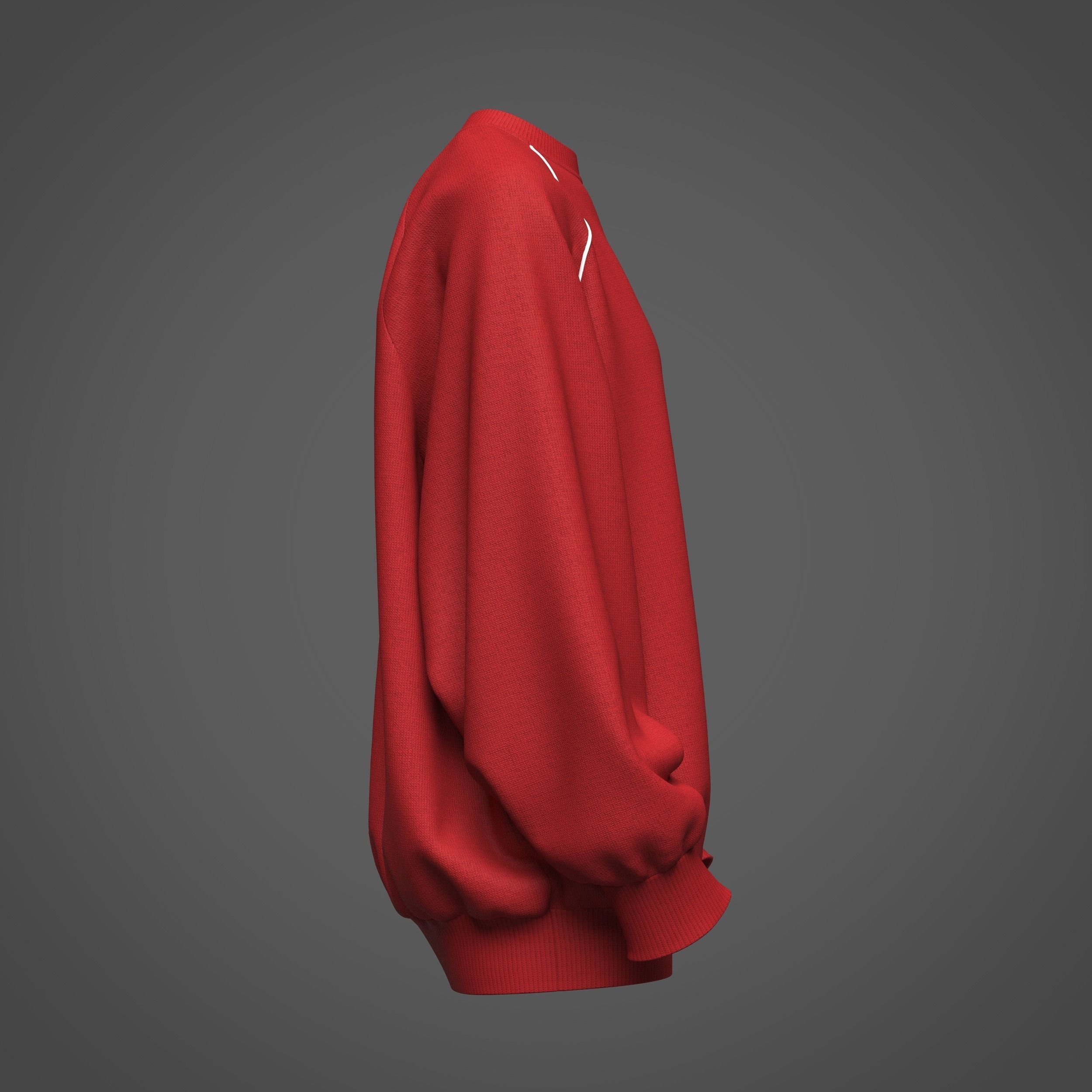 Women Oversized Sweatshirt 3D model animated | CGTrader