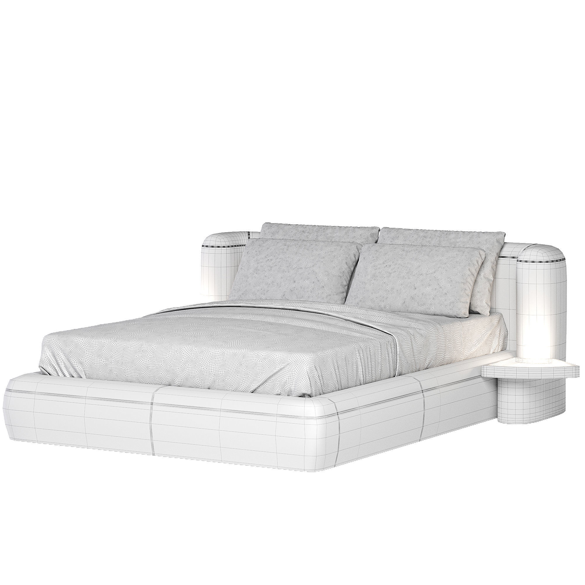 BAXTER CLARA bed 3D model rigged | CGTrader