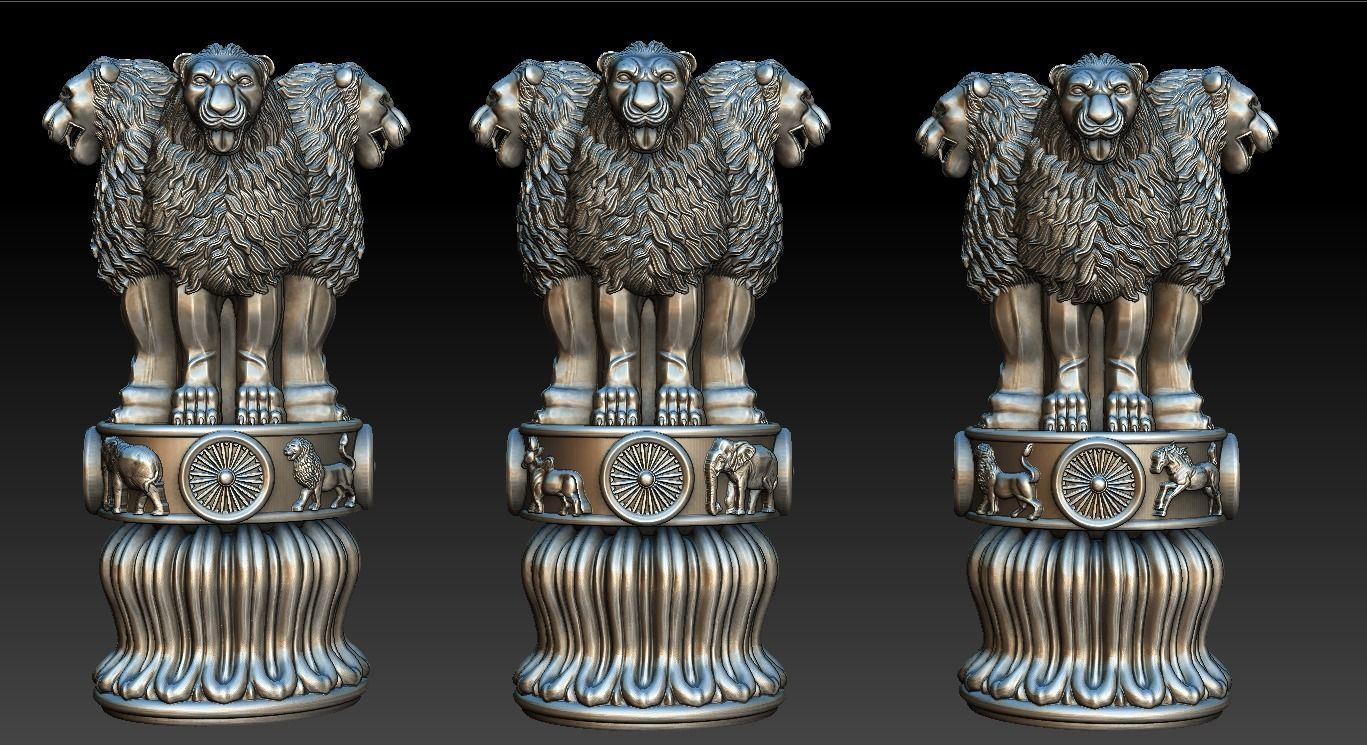 ASHOKA EMBLEM NEW FOR 3D PRINTING STL MODEL 3D model 3D printable ...