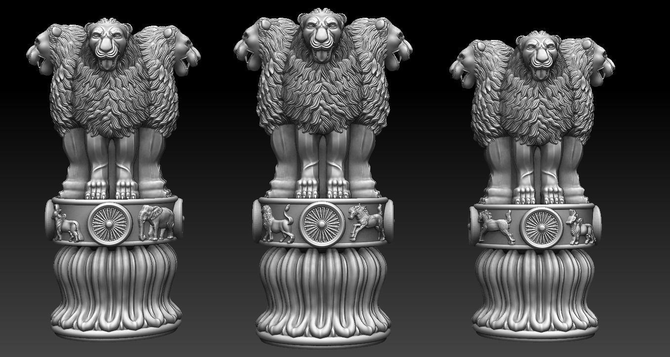 ASHOKA EMBLEM NEW FOR 3D PRINTING STL MODEL 3D model 3D printable ...