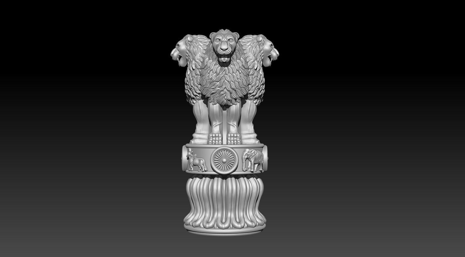 ASHOKA EMBLEM NEW FOR 3D PRINTING STL MODEL 3D model 3D printable ...