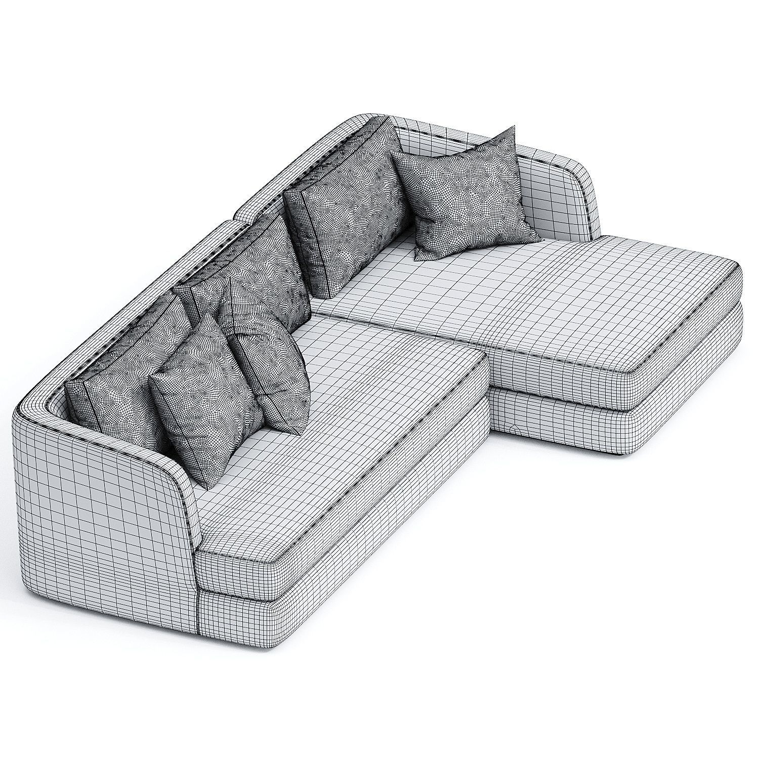 BARRET By Flexform sofa 3d model 3D model | CGTrader