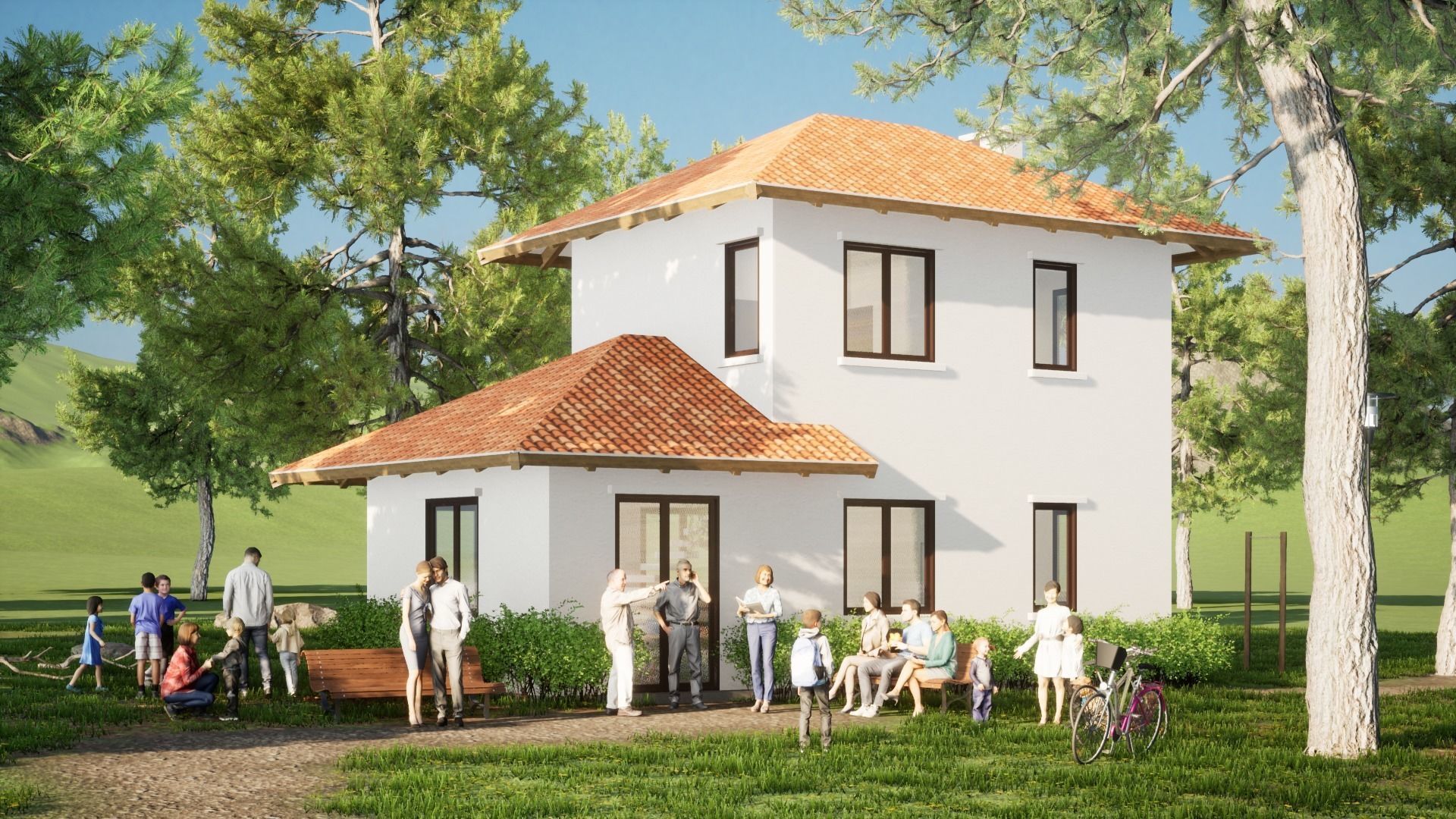 009Small house2floors 50m2 free 3D model | CGTrader