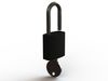 Solid Black Essential Padlock 3D model | CGTrader