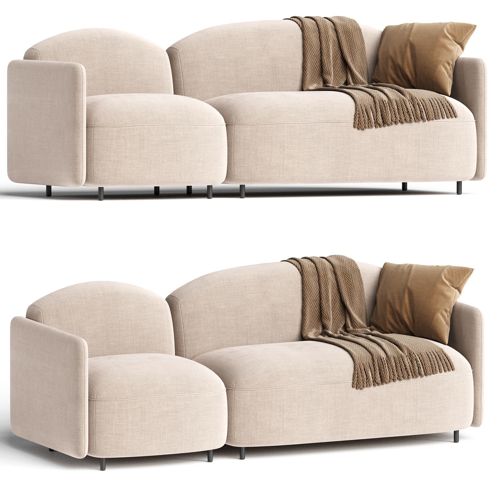 SOFT BEAT By arflex design 3d model 3D model | CGTrader