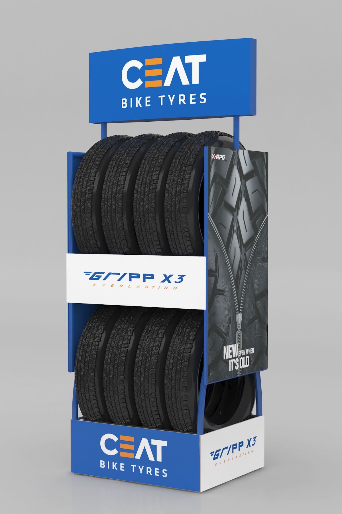 2 Wheler Tyre Stand 3D model | CGTrader