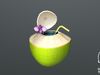 3D model Green Coconut 3D model low - poly VR / AR / low-poly | CGTrader
