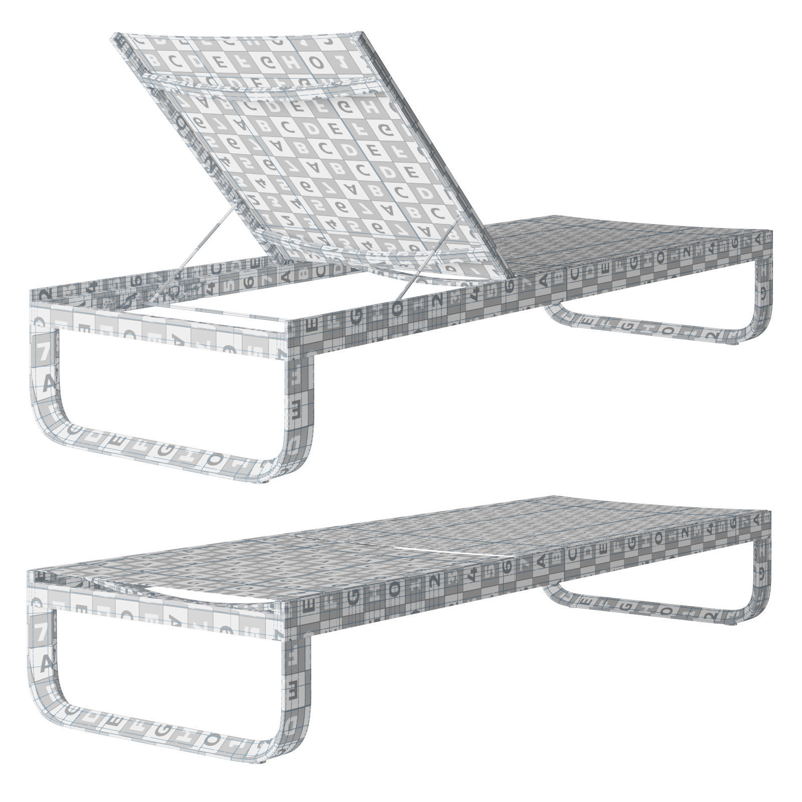 Globewest Pier Curve sunbed 3D model | CGTrader