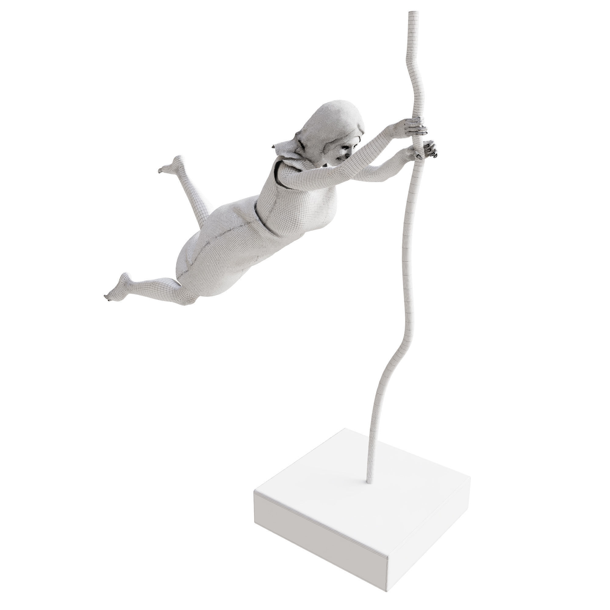 girl jump sculpture 3D model | CGTrader