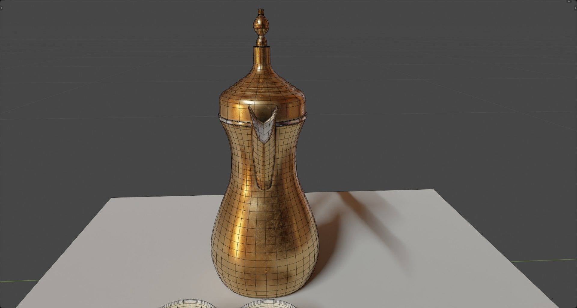 3D model Arabic coffee Set Dallah and cups VR / AR / low-poly | CGTrader
