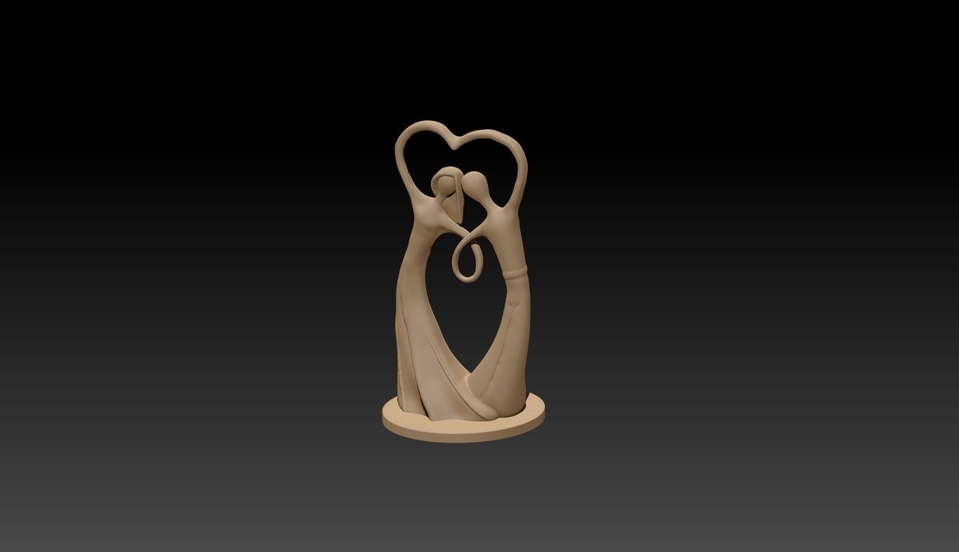 Couple Art 3D model 3D printable | CGTrader