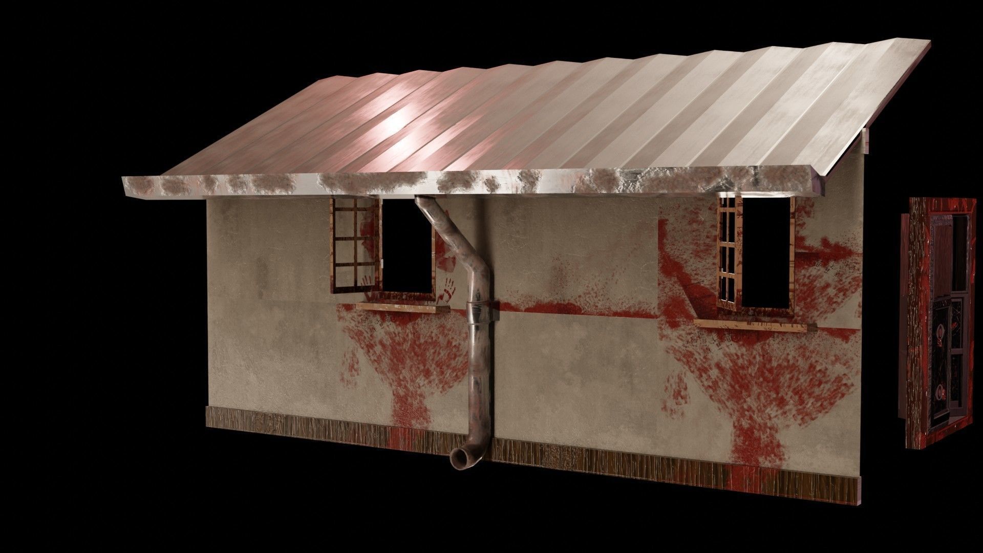 3D model Gothic Ambiance Mega Bundle Walls Roof Cursed Door 3D Models ...