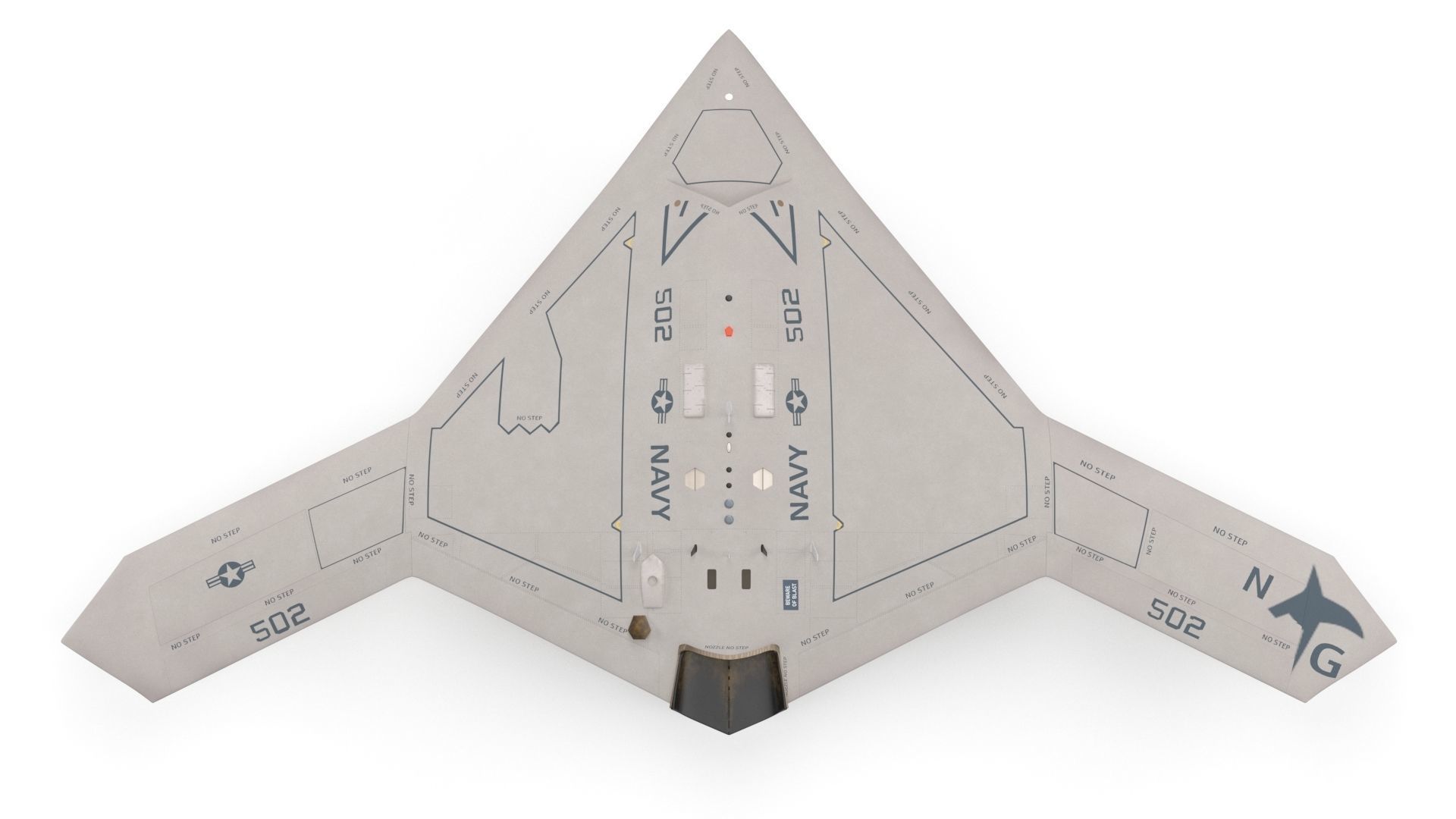 Northrop Grumman X-47B UCAV Drone 3D model | CGTrader