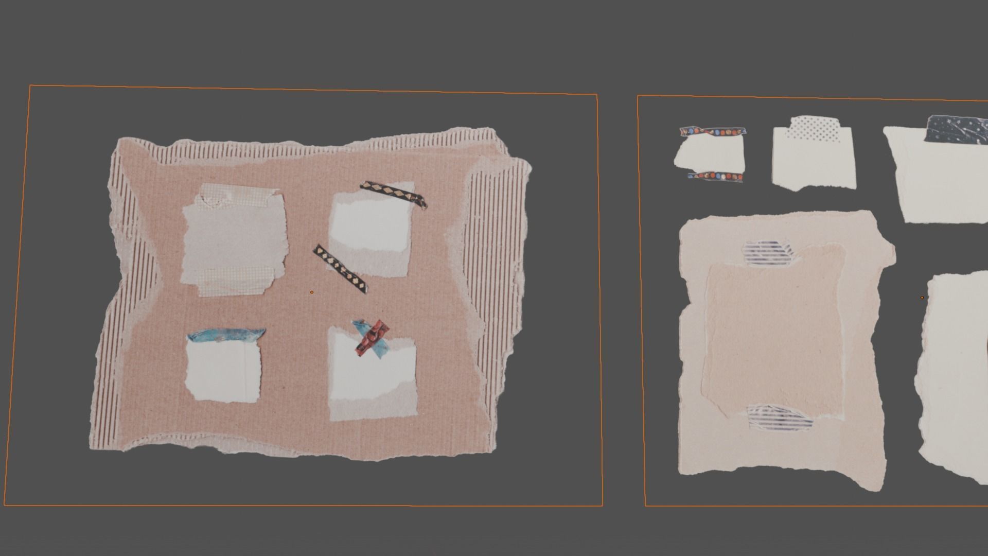 Texture Cardboard and Cute Sticky Notes Set and seamless texture tiles ...