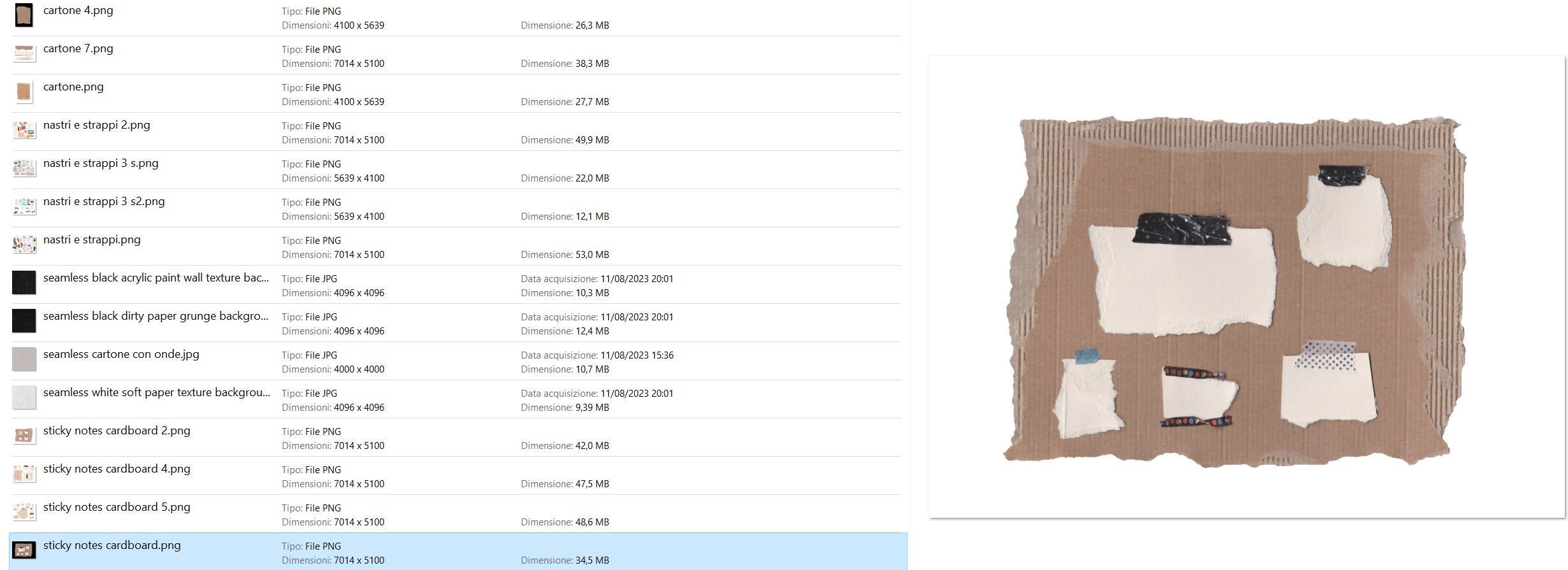 Texture Cardboard and Cute Sticky Notes Set and seamless texture tiles ...